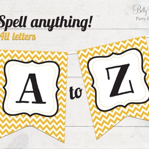 Printable Team Spirit Banner in Yellow Gold & Black - Etsy