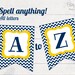 Printable Team Spirit Banner in Navy Blue & Yellow Gold - Etsy