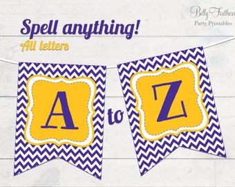 Printable Team Spirit Banner in Yellow Gold & Black - Etsy