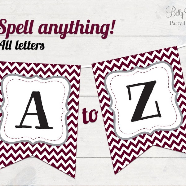 Grey Chevron Banner - Etsy