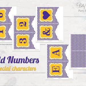 Printable Team Spirit Banner in Purple & Yellow Gold - Etsy