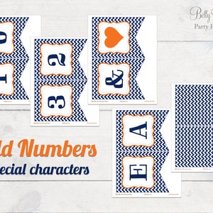 Printable Team Spirit Banner in Navy Blue & Orange - Etsy