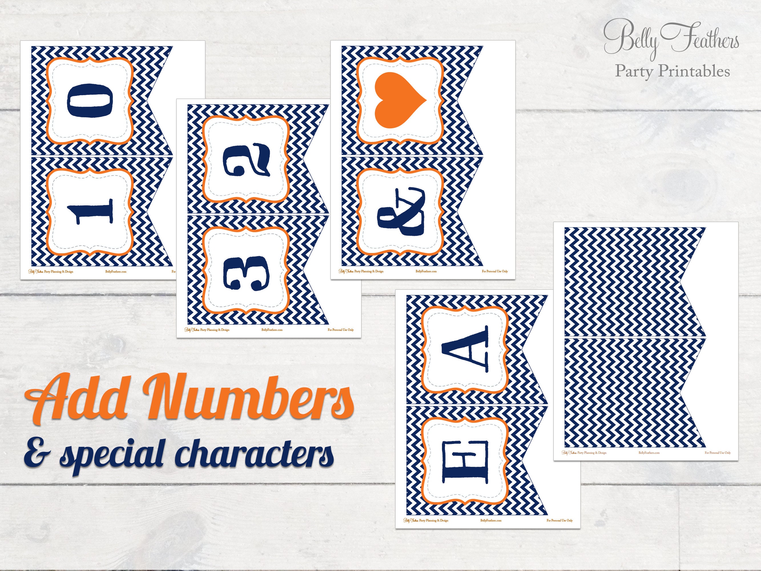 Printable Team Spirit Banner in Navy Blue & Orange - Etsy