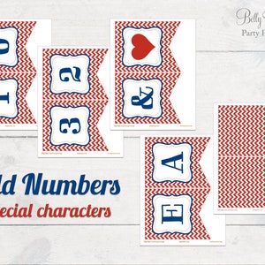 Printable Team Spirit Banner in Red, White & Blue - Etsy