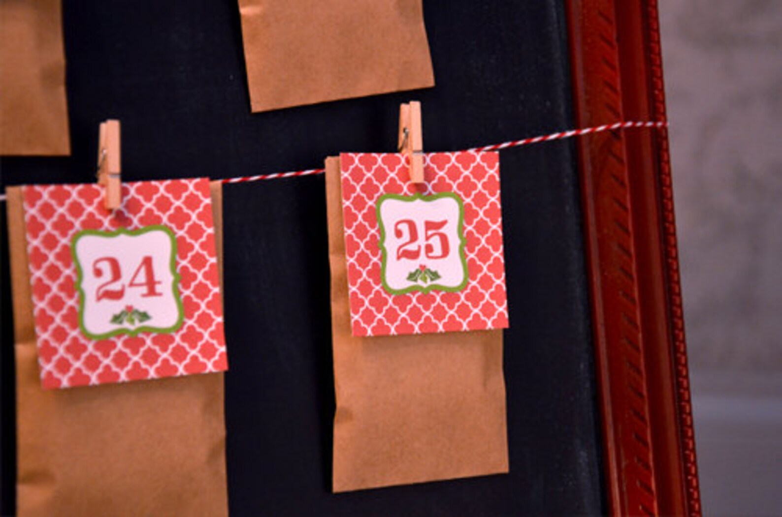 Countdown to Christmas Printable Advent Calendar Numbers - Etsy