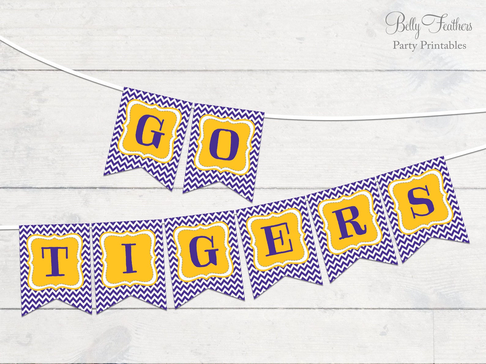 Printable Team Spirit Banner in Purple & Yellow Gold - Etsy