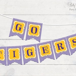 Printable Team Spirit Banner in Purple & Yellow Gold - Etsy