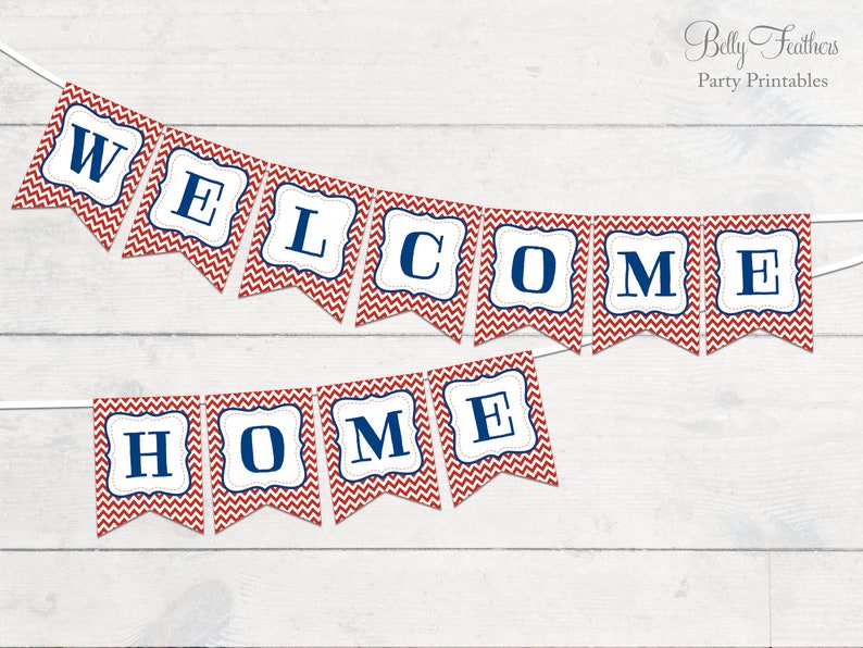 Printable Team Spirit Banner in Red, White & Blue - Etsy