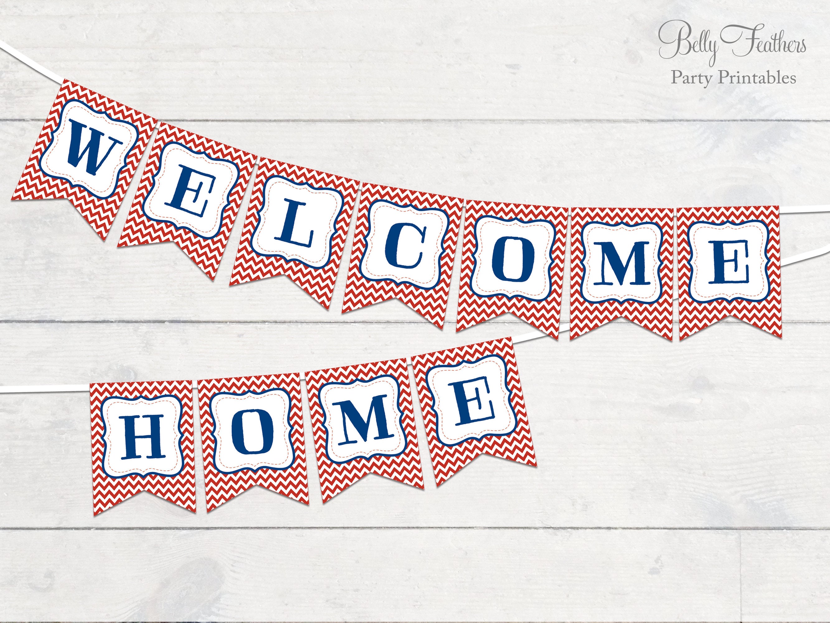 Printable Team Spirit Banner in Red, White & Blue - Etsy