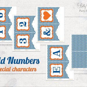 Printable Team Spirit Banner in Royal Blue & Orange - Etsy