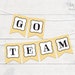 Printable Team Spirit Banner in Yellow Gold & Black - Etsy