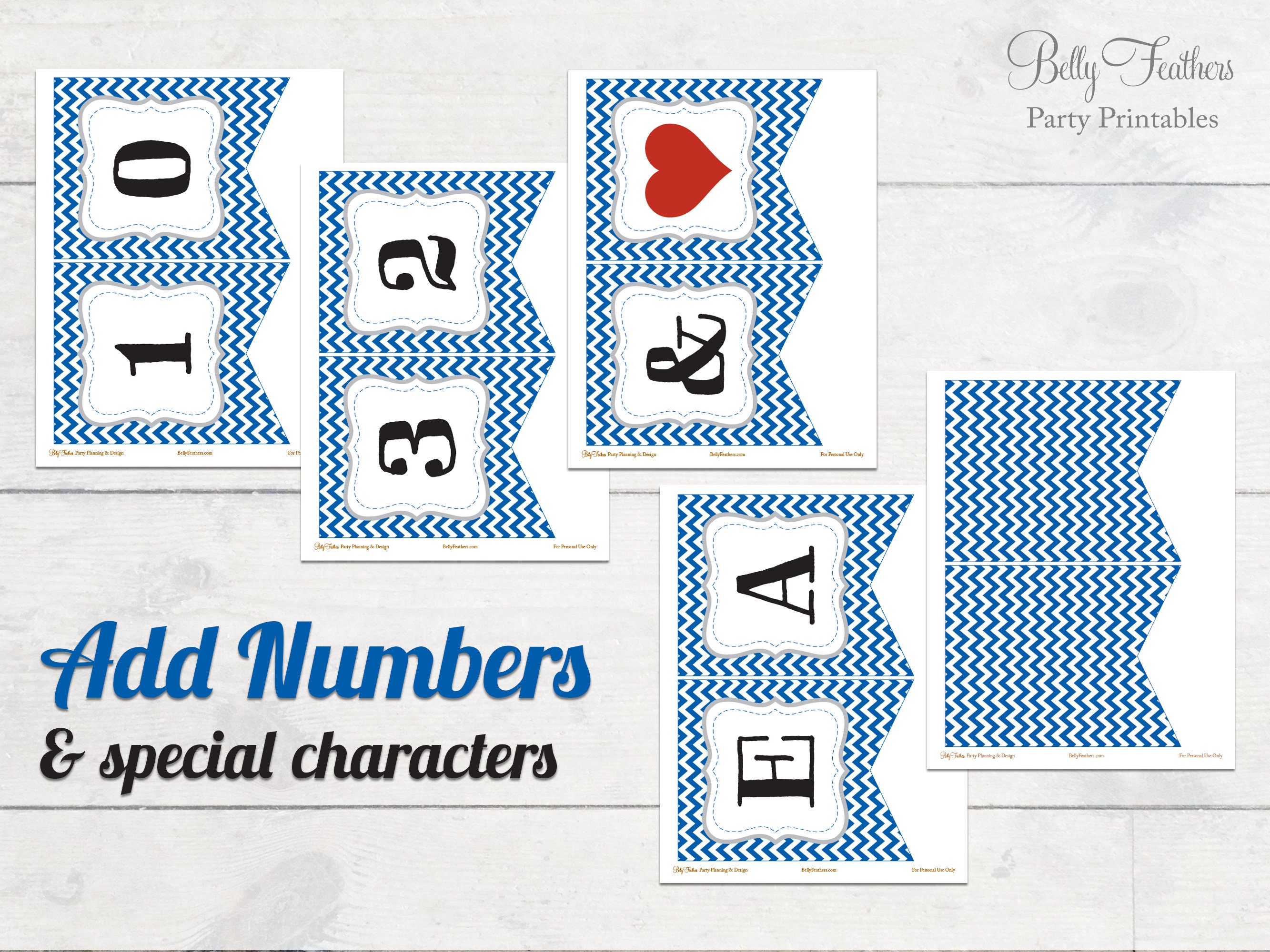 Printable Team Spirit Banner in Royal Blue & White - Etsy