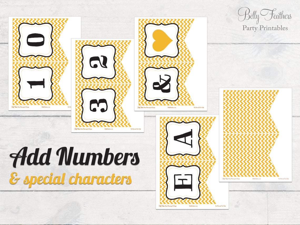 Printable Team Spirit Banner in Yellow Gold & Black - Etsy