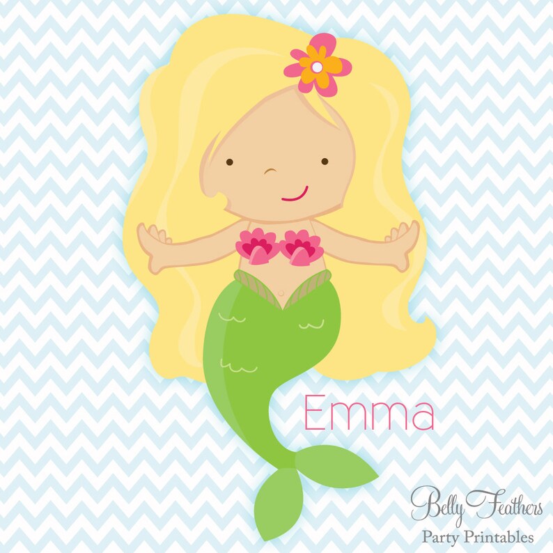 Mermaid Party Printables Instant Download - the Emma Collection - Etsy