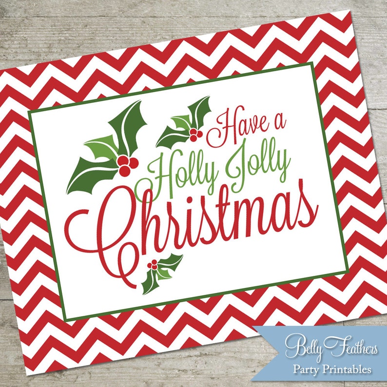 Holly Jolly Christmas Party Printables Instant Download - Etsy