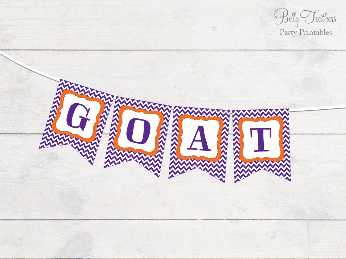 Printable Team Spirit Banner in Purple & Orange - Etsy