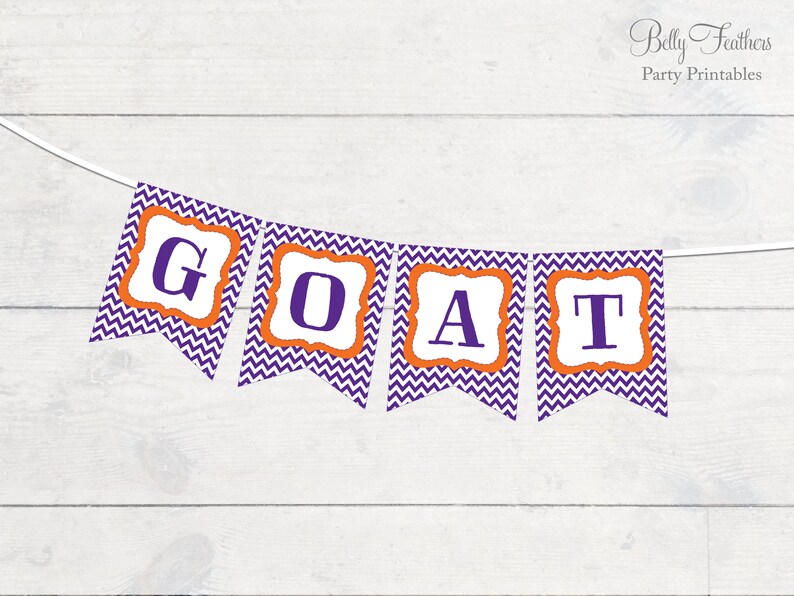 Printable Team Spirit Banner in Purple & Orange - Etsy