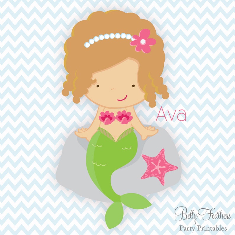 Mermaid Party Printables Instant Download the Ava Collection - Etsy