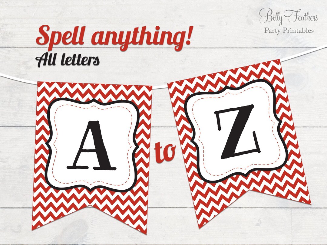 Printable Team Spirit Banner in Red & Black - Etsy