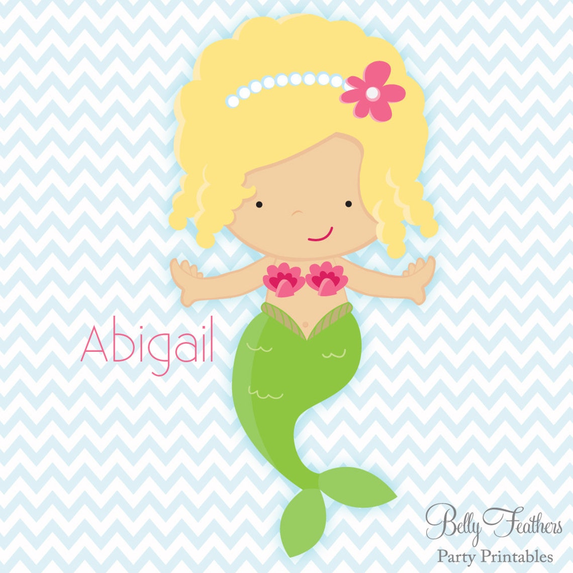 Mermaid Party Printables Instant Download the Abigail - Etsy