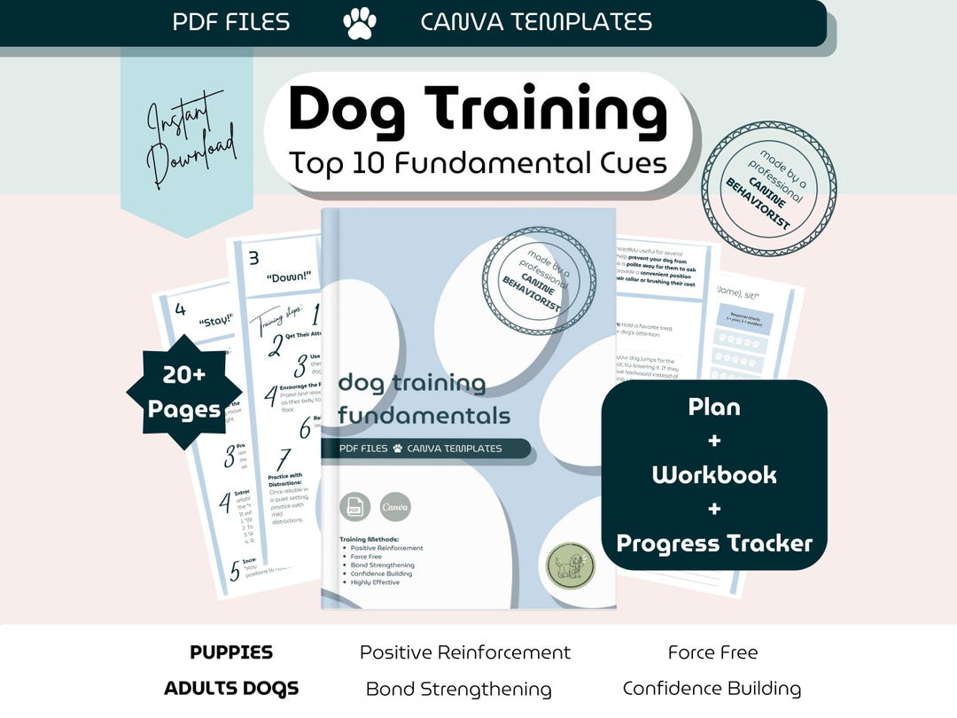 Dog Training Plan | Positive Reinforcement | Essential Puppy & Adult ...