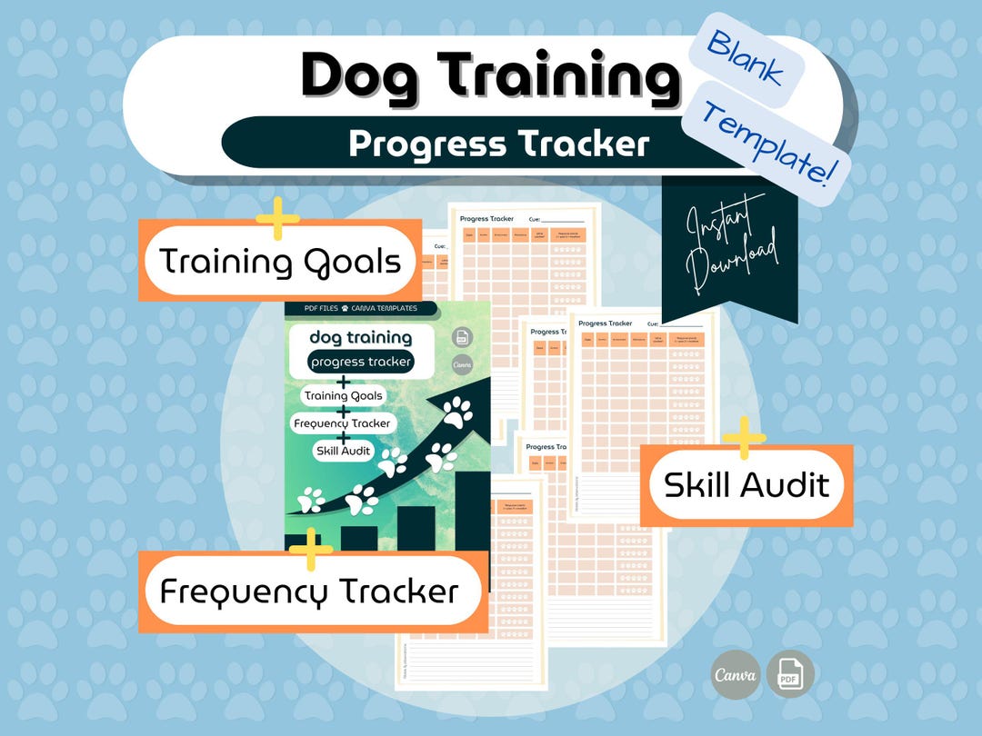 Dog Training Progress Tracker and Skills Audit | Customizable Log for ...