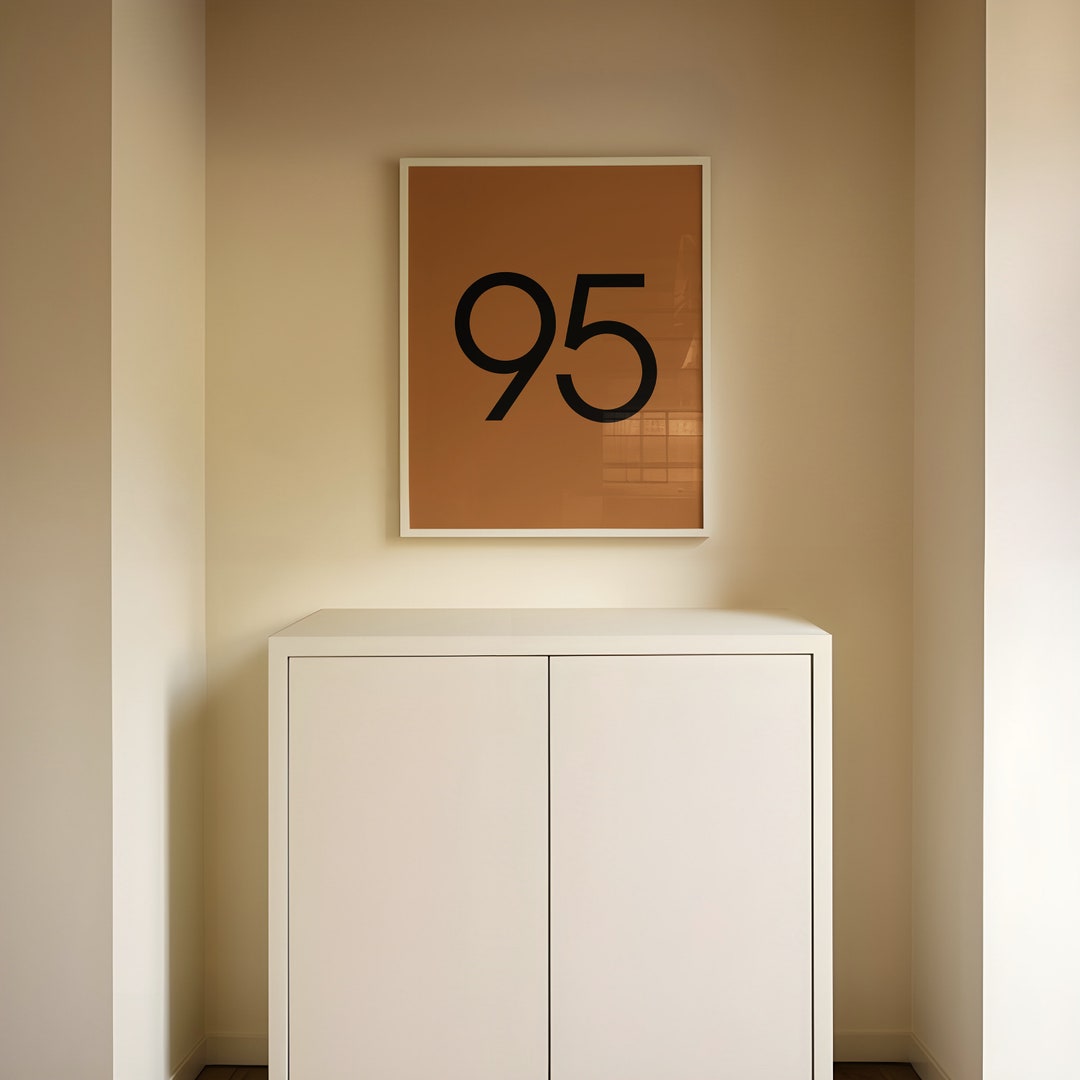 Mid-century Modern House Numbers Print Minimalist Wall Art Retro Home ...