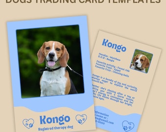 Design Your Own Custom Dog Trading Cards – Fully Editable Canva ...