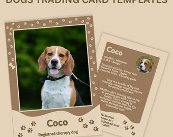 Design Your Own Custom Dog Trading Cards – Fully Editable Canva ...