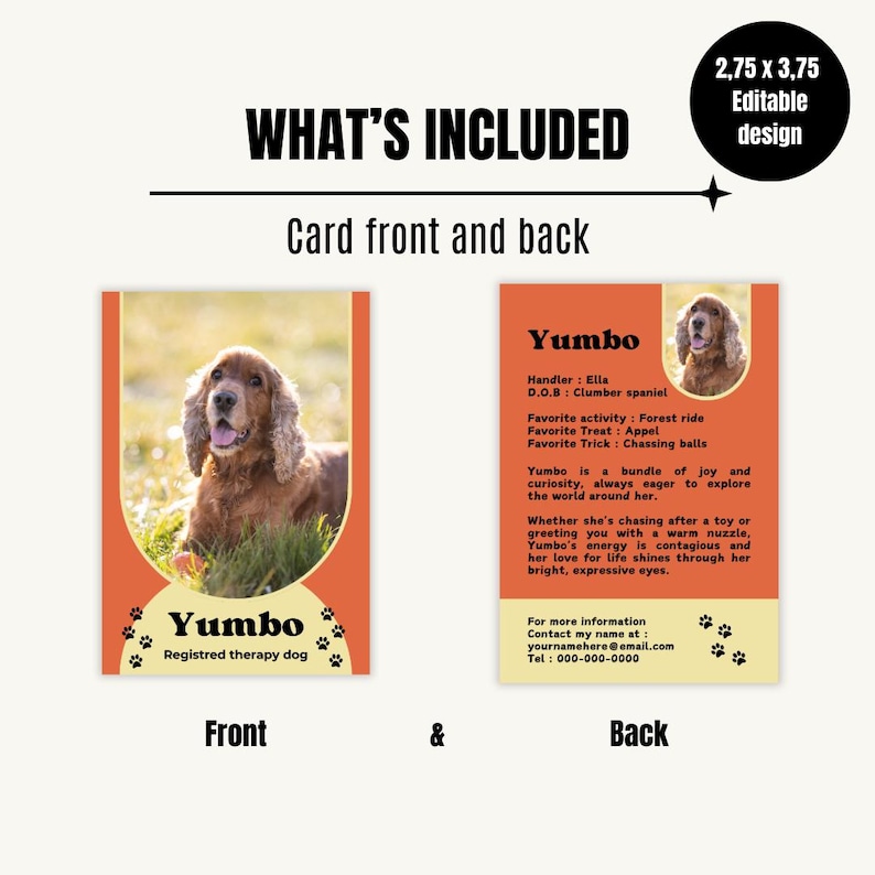 Create Your Custom Dog Trading Cards – Fully Editable Canva Templates ...