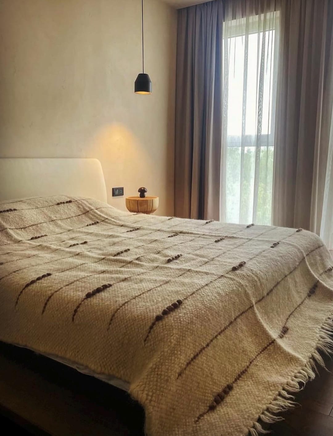 Fluffy Wool Blanket Organic Bedding Decor Scandinavian Wool Blanket ...