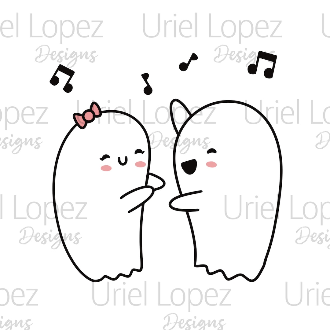 Dancing Ghosts SVG PNG, Couple Ghost, Dancing Cute Ghosts, Halloween ...