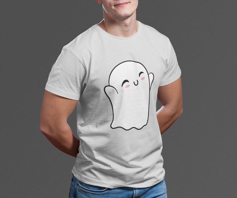 Cute Ghost SVG PNG, Cute Ghost Blushing SVG, Halloween Ghost, Cute ...