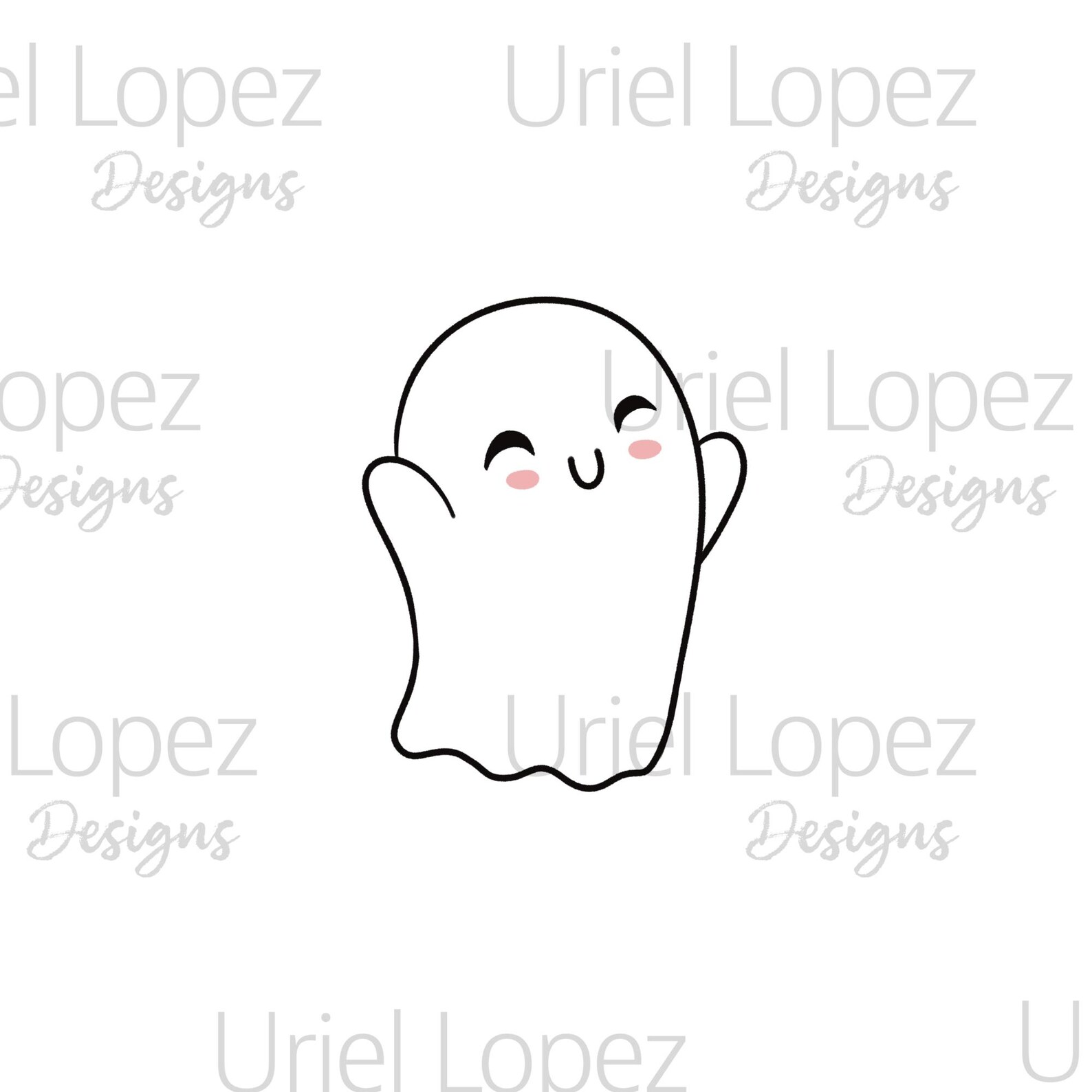 Cute Ghost SVG PNG, Cute Ghost Blushing SVG, Halloween Ghost, Cute ...