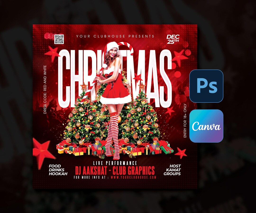 Christmas Event Template | Winter Wonderland Flyer | Holiday Canva ...