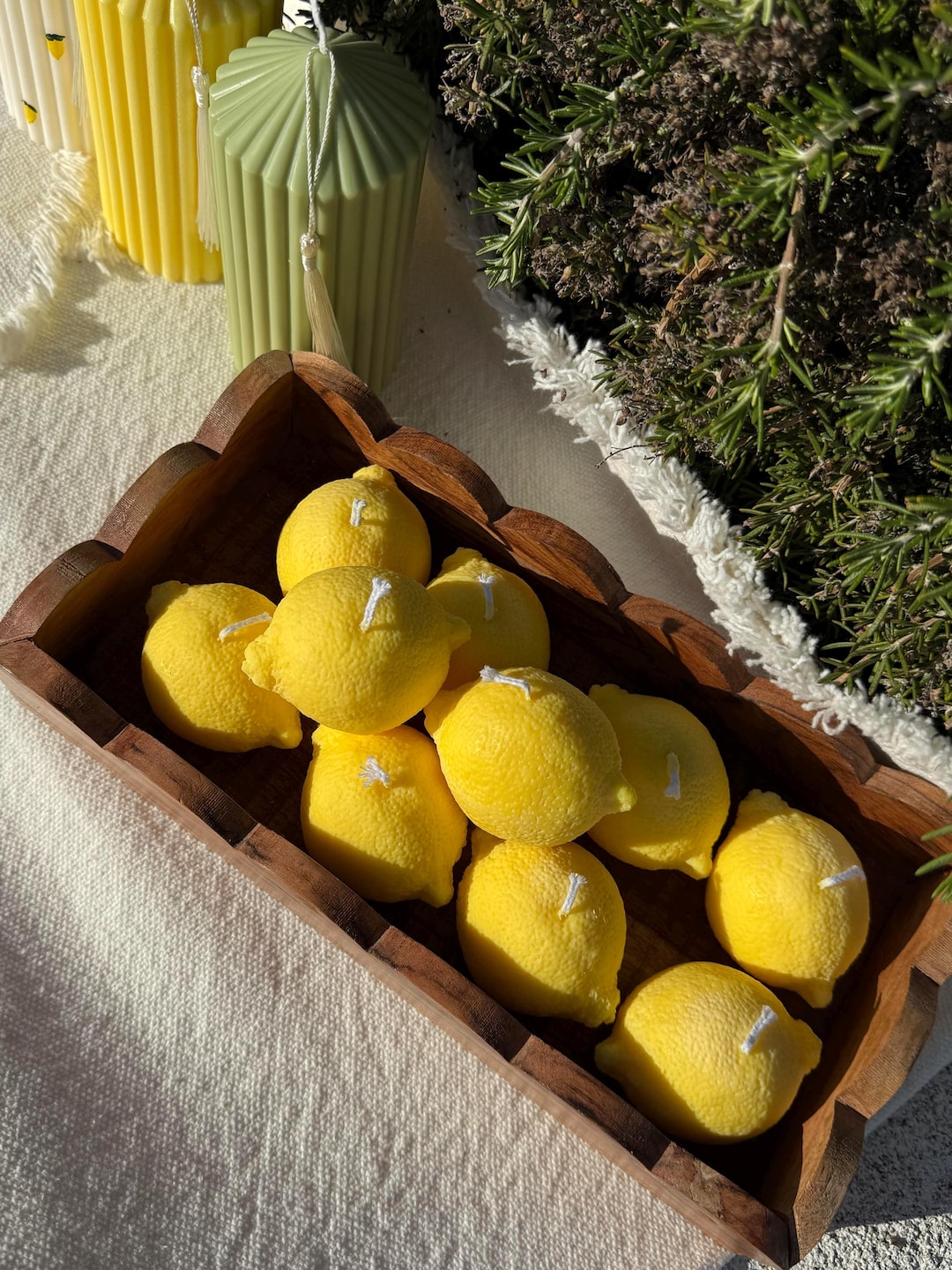 Scented Lemon Candles - Lemon Candle - Scented Candle - Aestethic ...