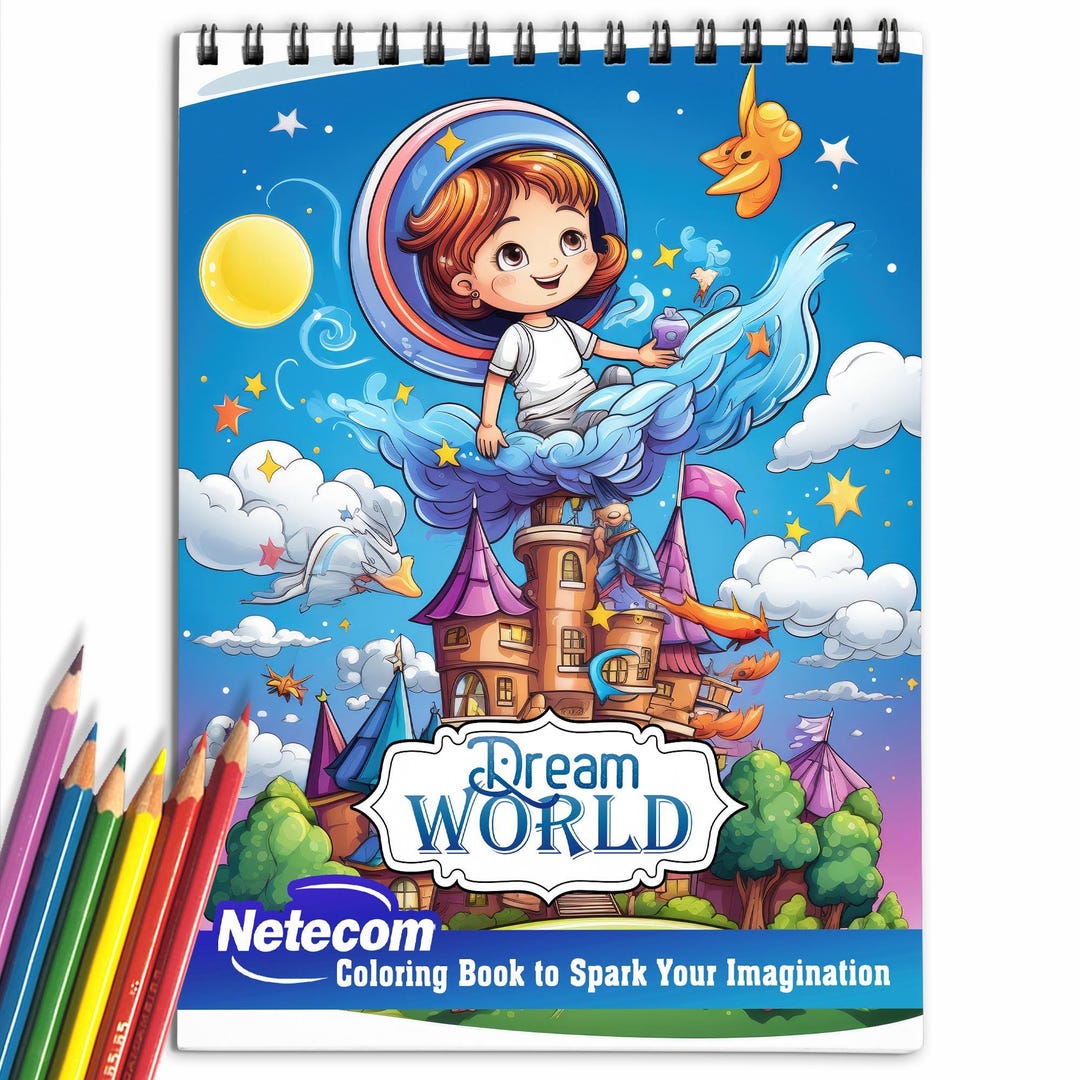 Dream World Spiral Bound Coloring Book, Experience the Joy of Coloring ...