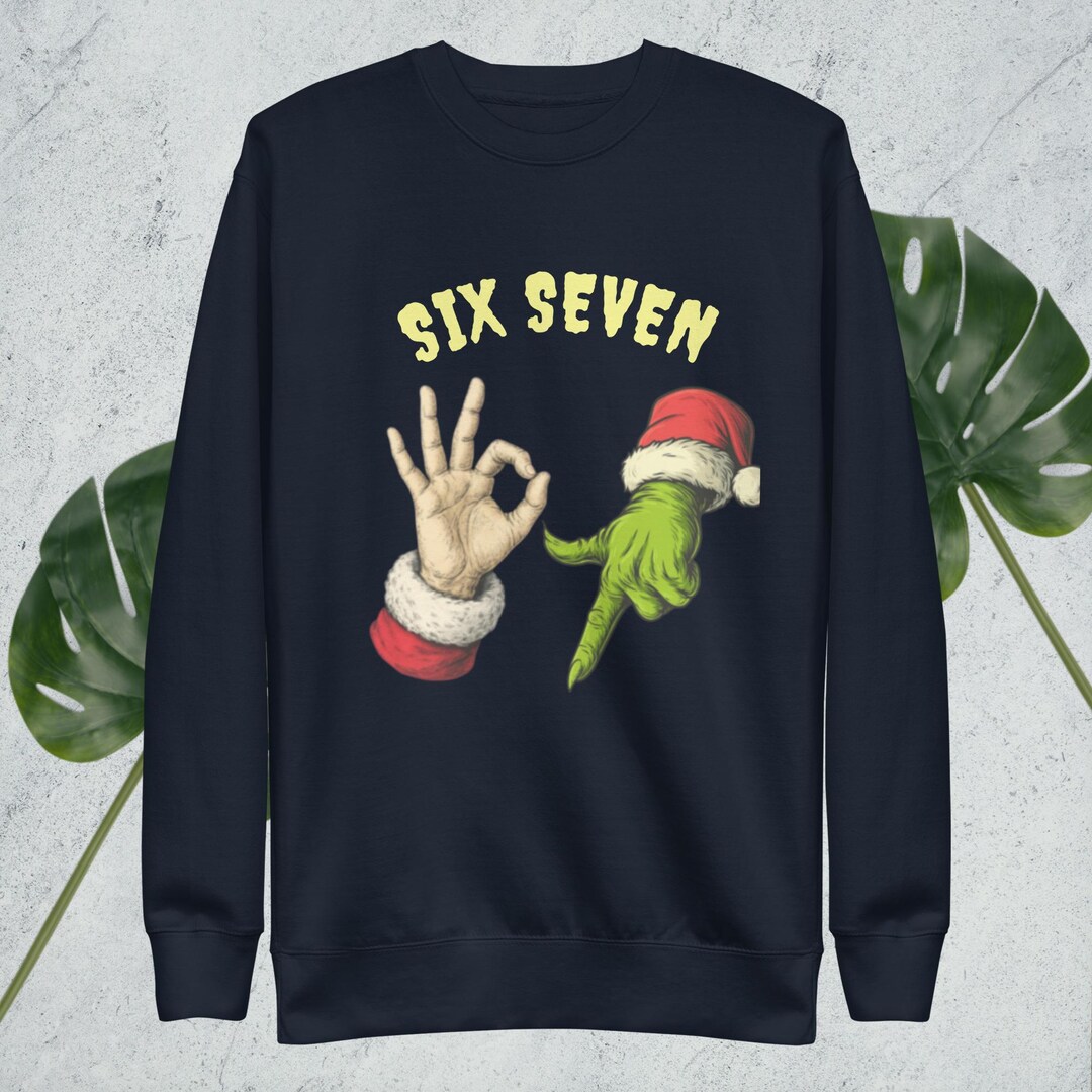 Funny Christmas Jumper Six Seven Meme Sweater – Xmas Humor Gift ...