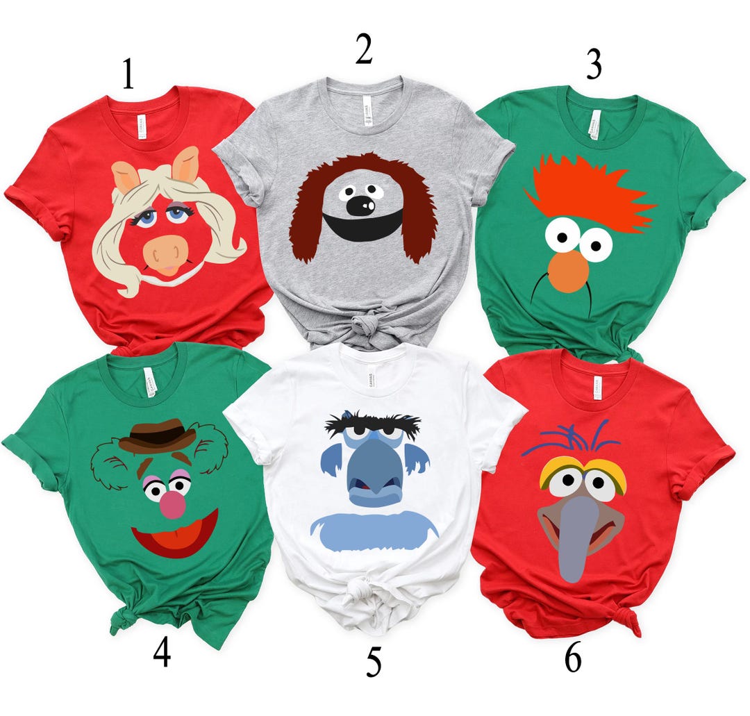 Disney Muppets Face Costume Halloween Shirt, Muppets Character Fan ...