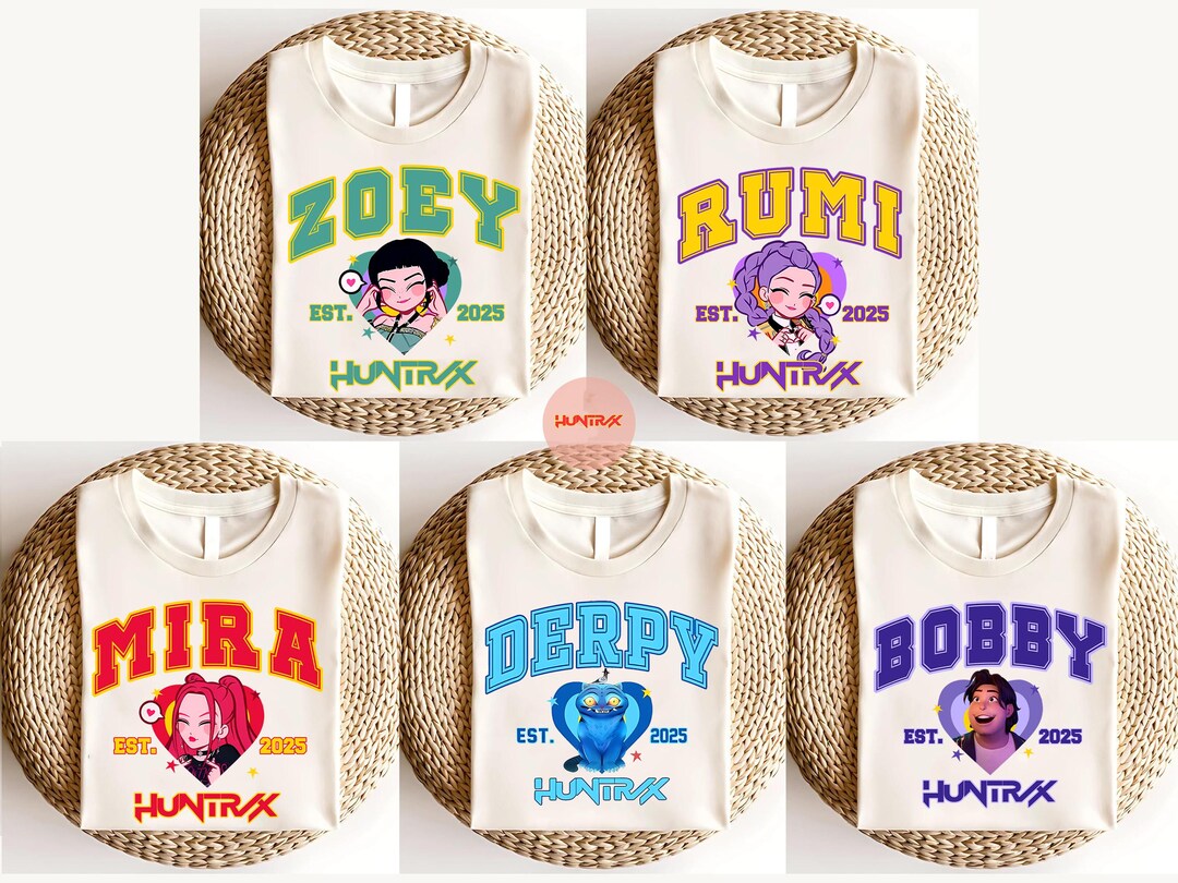 Huntrix Character T-shirt, Huntrix Girl Tee, Kp0p Dem0n Hunters Shirt ...