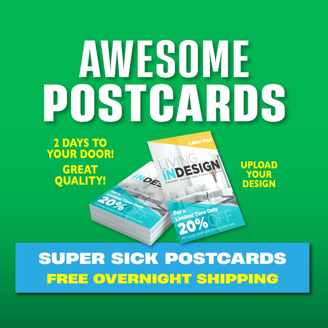 POSTCARD Printing, Custom AWESOME Printing, Custom Postcards Glossy ...