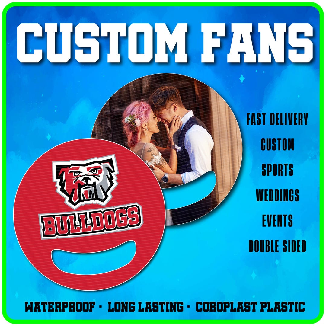 Custom Fan Printing - THE BEST Circle Fans - Weddings, Football Games ...