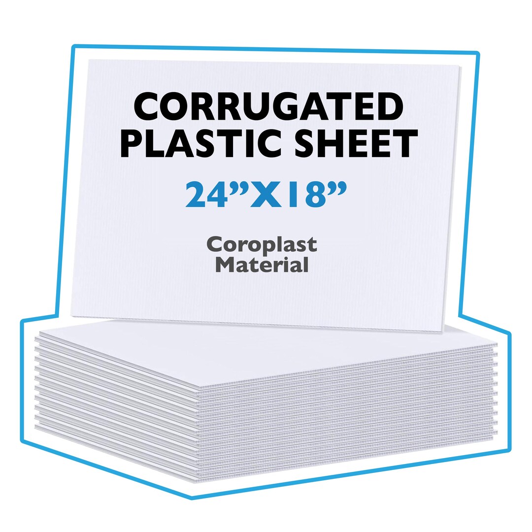 Corrugated Plastic White Sign Blanks - 24"x18" - 4mm Coroplast Sign ...