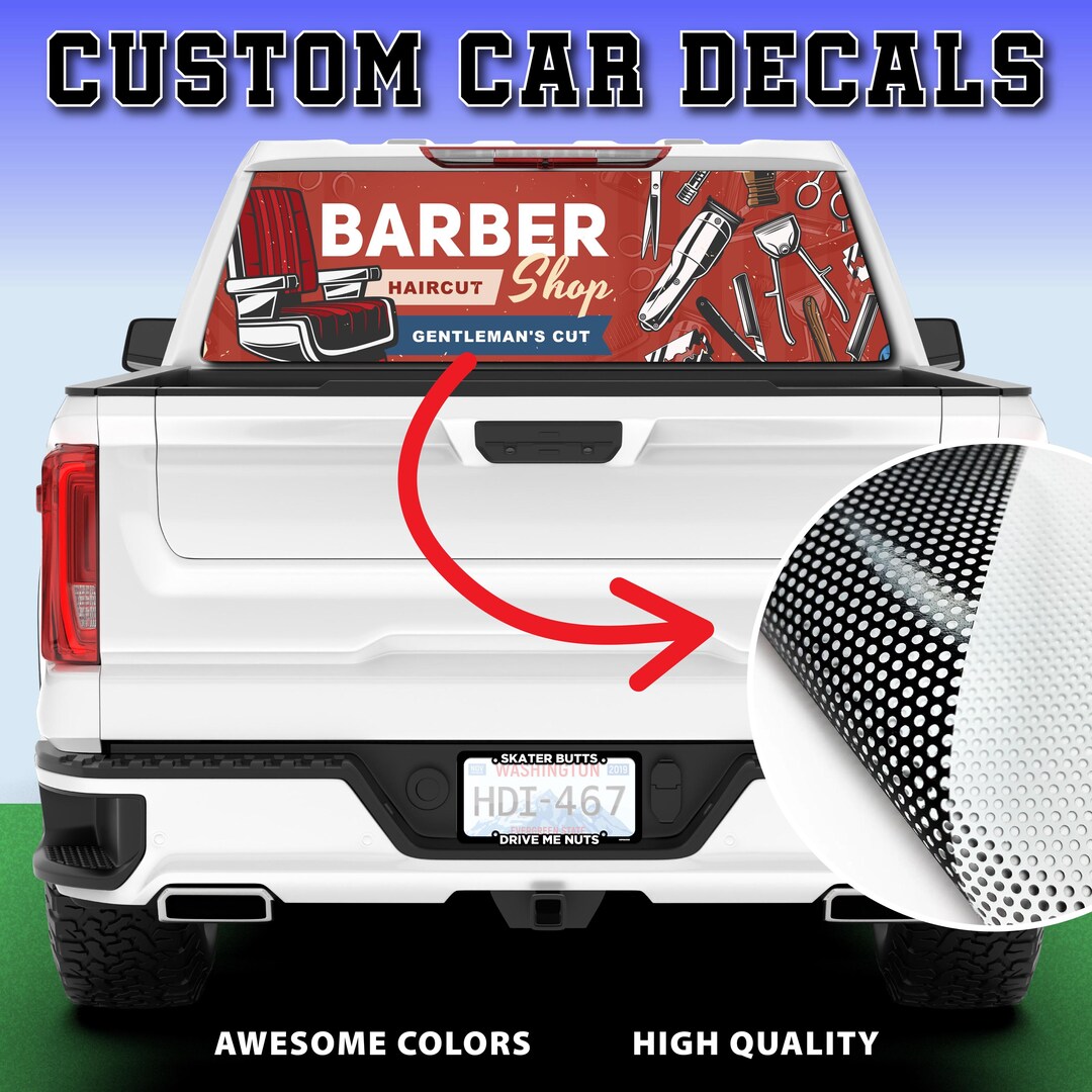 Custom CAR Window Perforated Decal Vinyl - One-way Window Sticker Vinyl ...