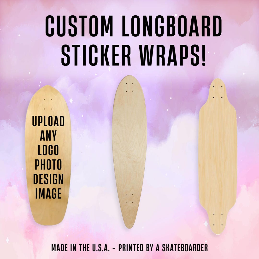 Custom Longboard Sticker: Waterproof Vinyl, Personalized Design - Etsy