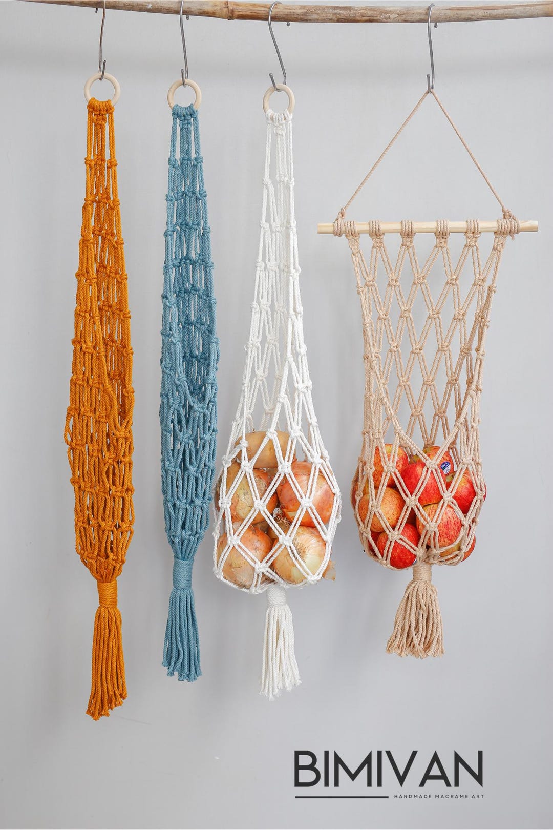 Space Saving Hanging Fruit Basket for Kitchen Storage Onion, Garlic ...