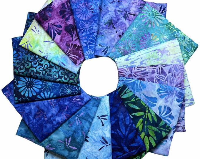 Tranquil Garden Batik Bundle by Lunn Studios for Robert Kaufman - Two ...