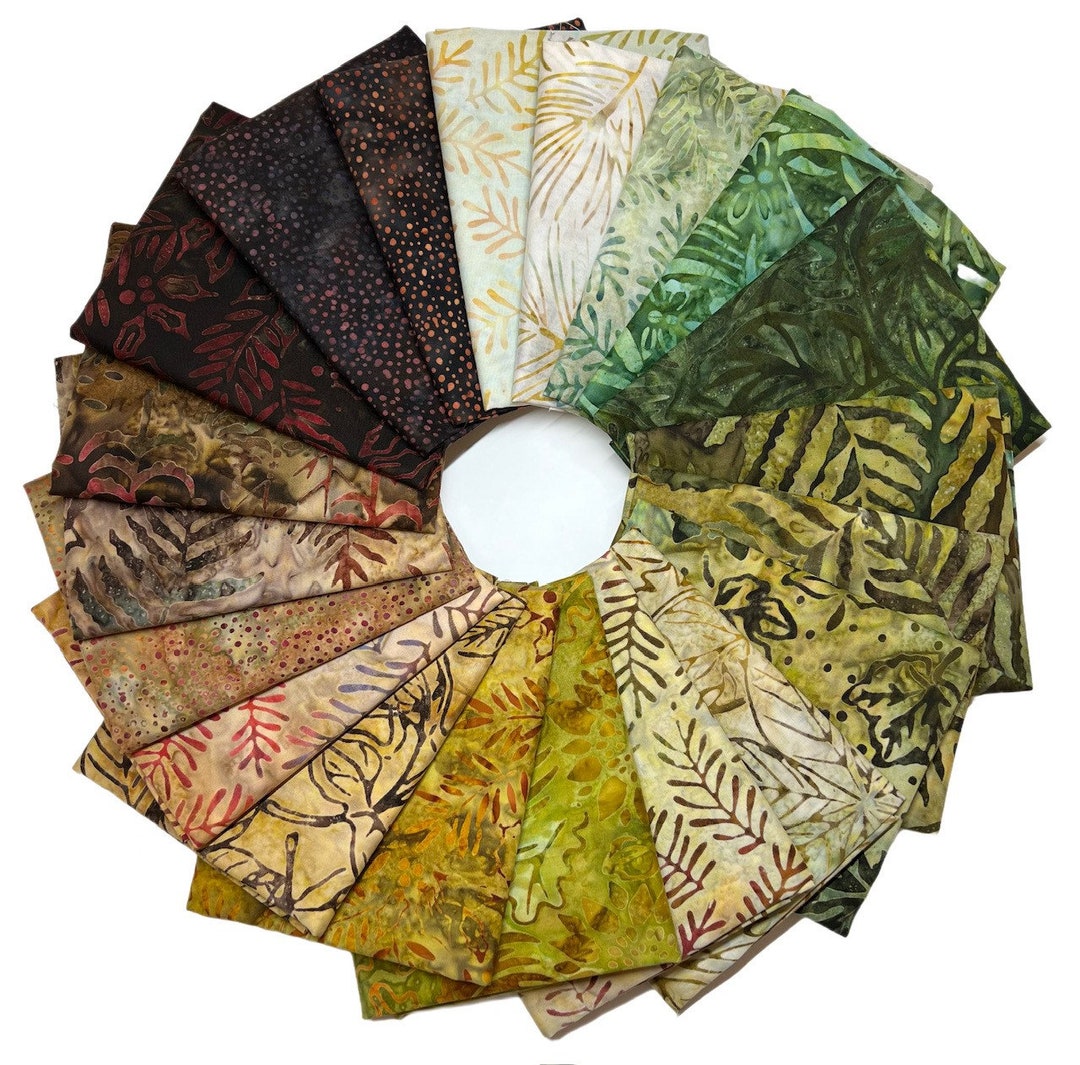 Autumn Inspired Batik Bundle From Bali and Artisan Batiks - 20 Fat ...