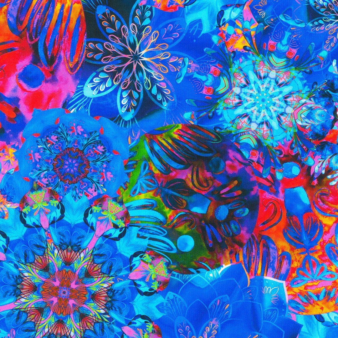 Florence Blue Christiane Marques for Robert Kaufman Sold by the Yard ...