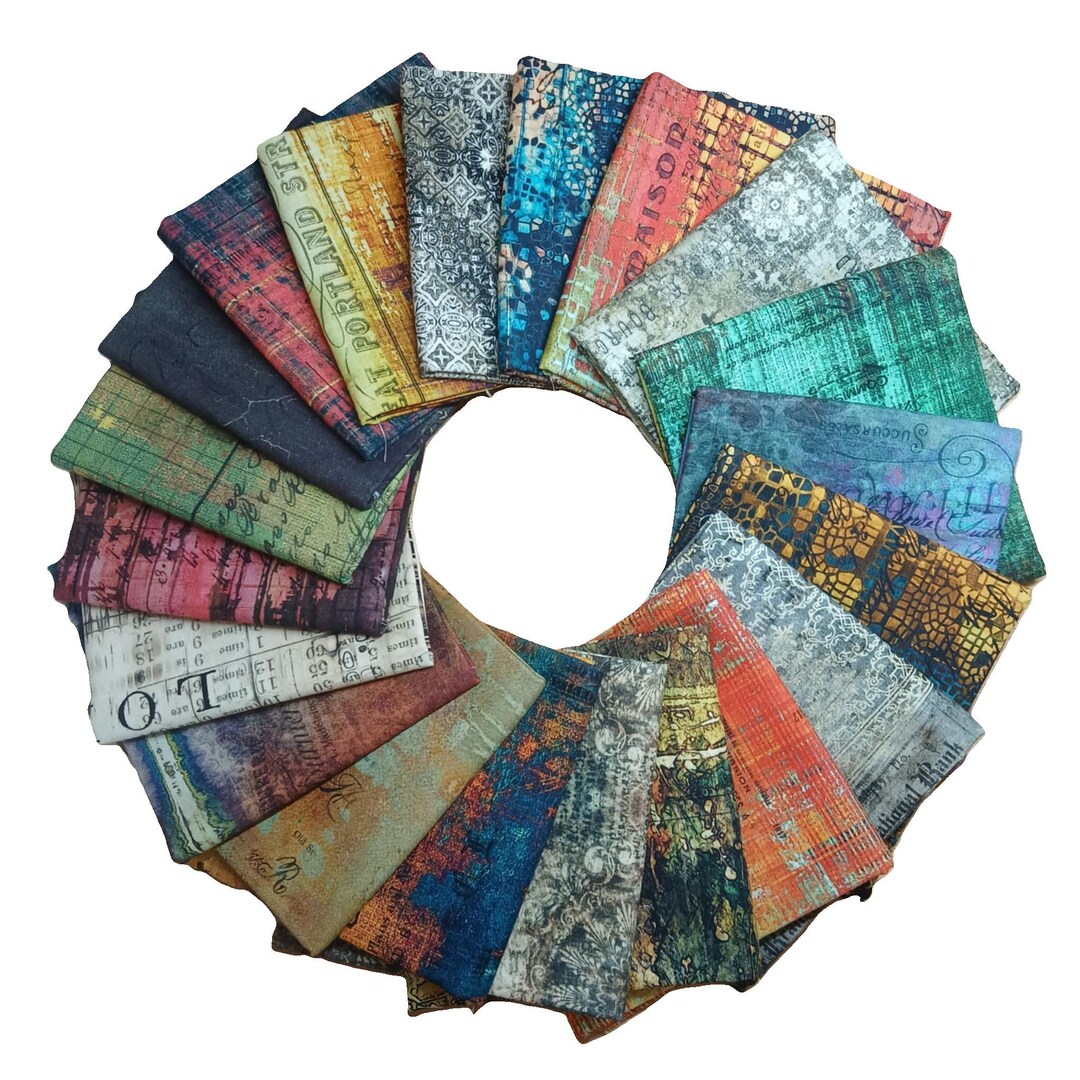 Abandoned Bundle - 20 Fabrics - by Tim Holtz for Free Spirit Fabrics - Two Options - Fat Quarter ...